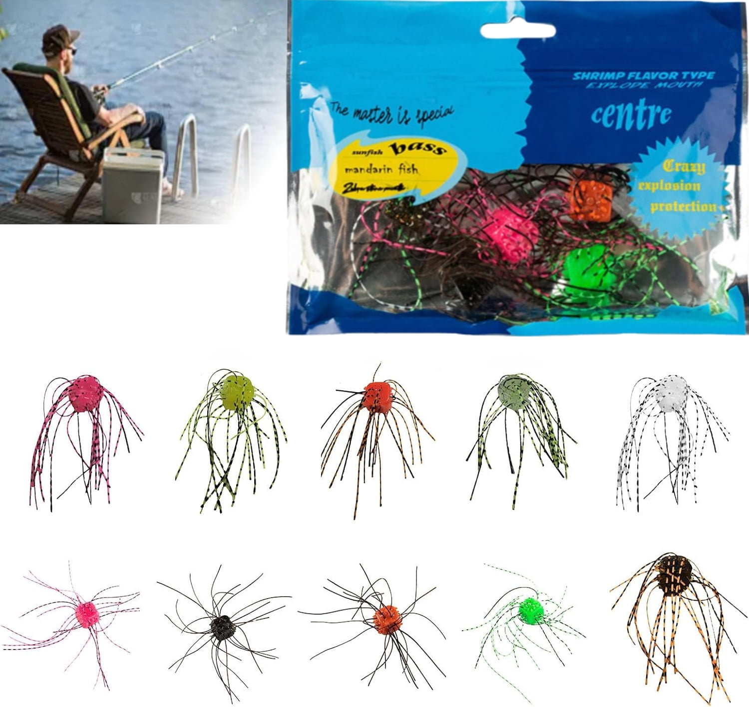 2025 10pcs Dice-Shaped Fishing L Ure Kit - Slow Sinking PVC Soft for ...