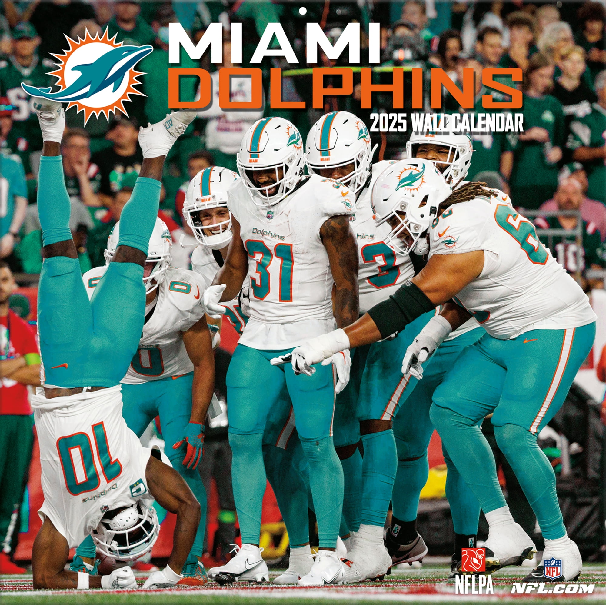 2025 12X12 TEAM WALL CALENDAR, MIAMI DOLPHINS - Walmart.com