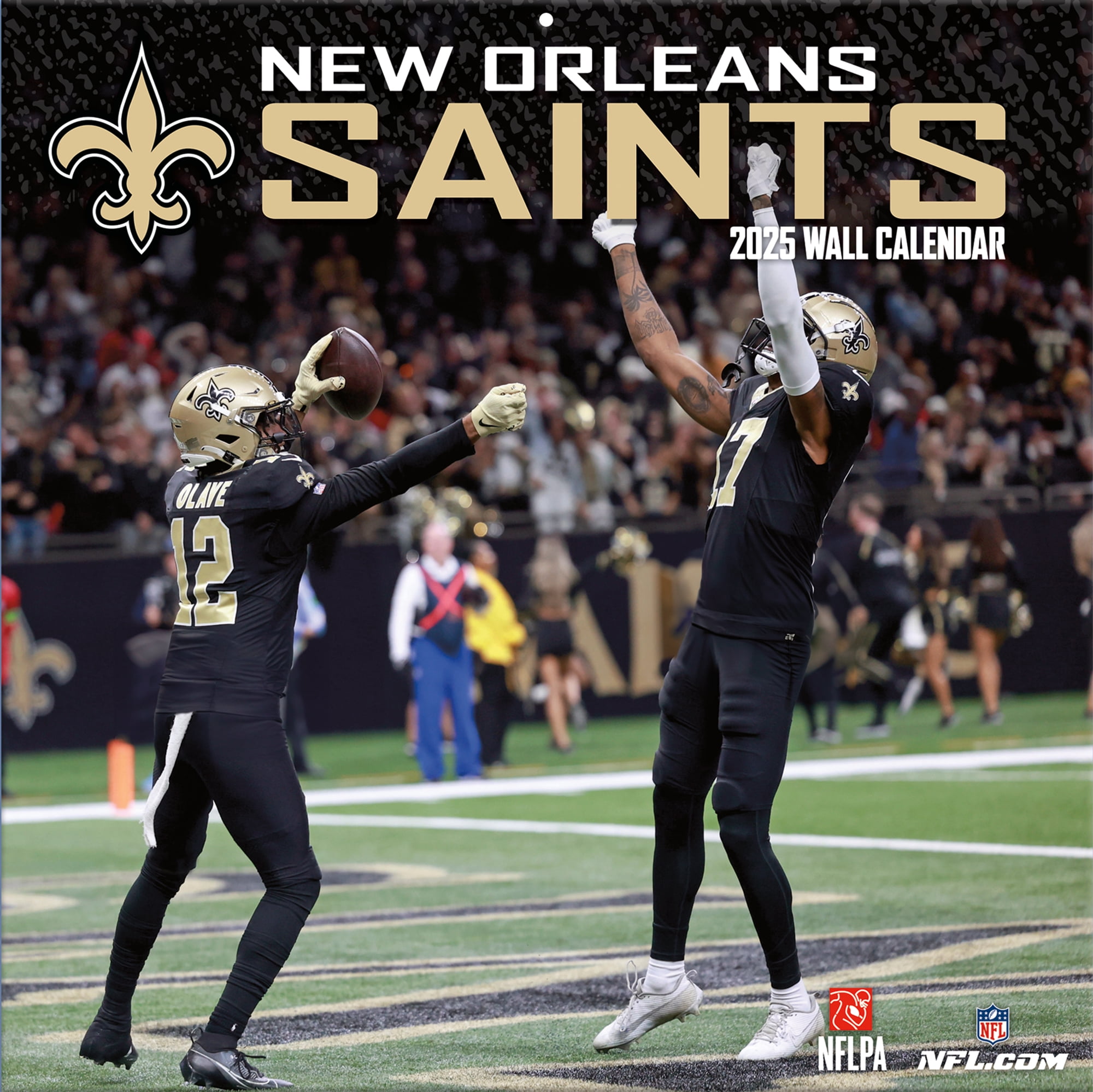 2025 12X12 TEAM WALL CALENDAR, NEW ORLEANS SAINTS - Walmart.com