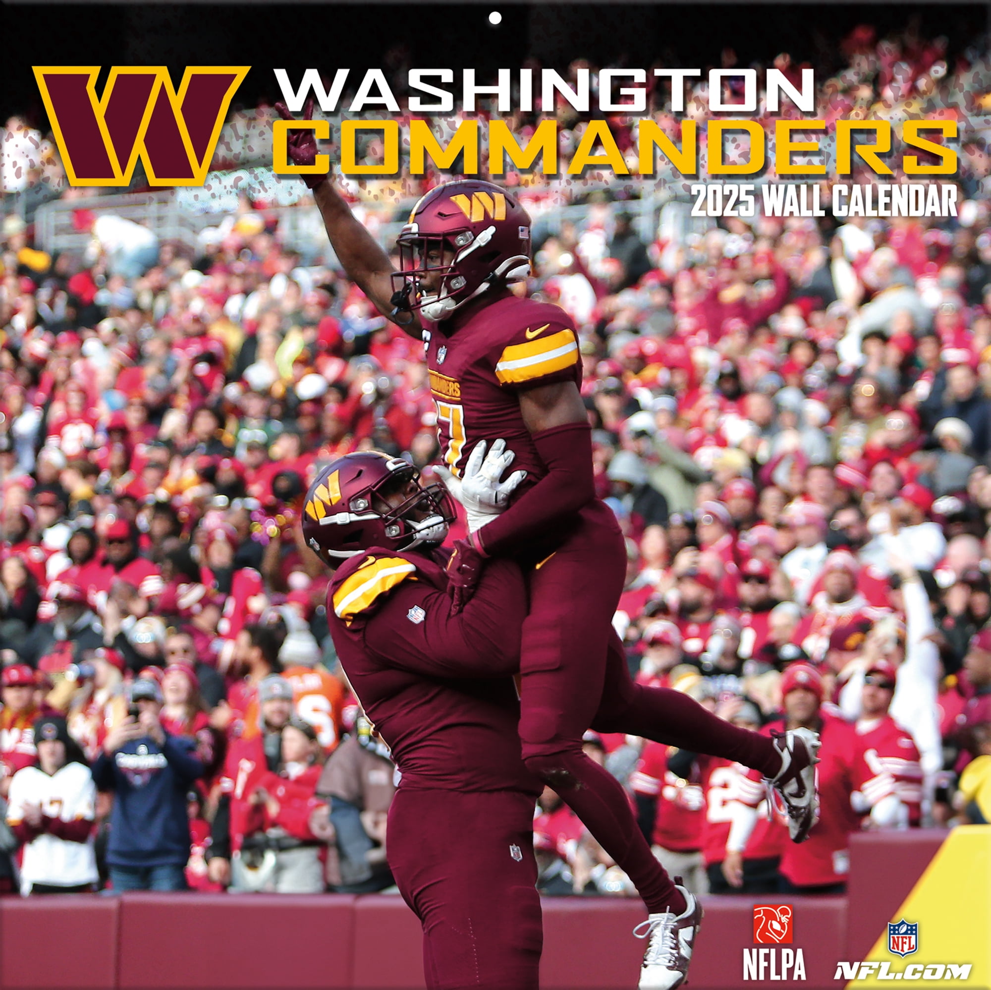 2025 12X12 TEAM WALL CALENDAR, WASHINGTON COMMANDERS - Walmart.com