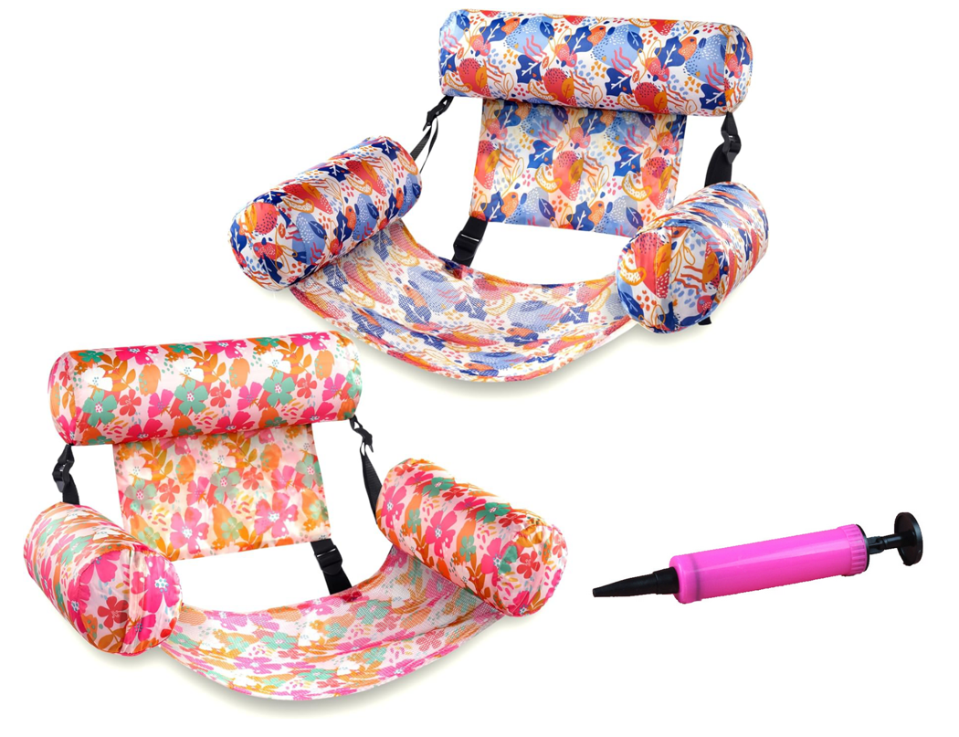 2025 2 Pcs Pool Floats Adult, Swimming Pool Single Lounge Chair, Pool ...