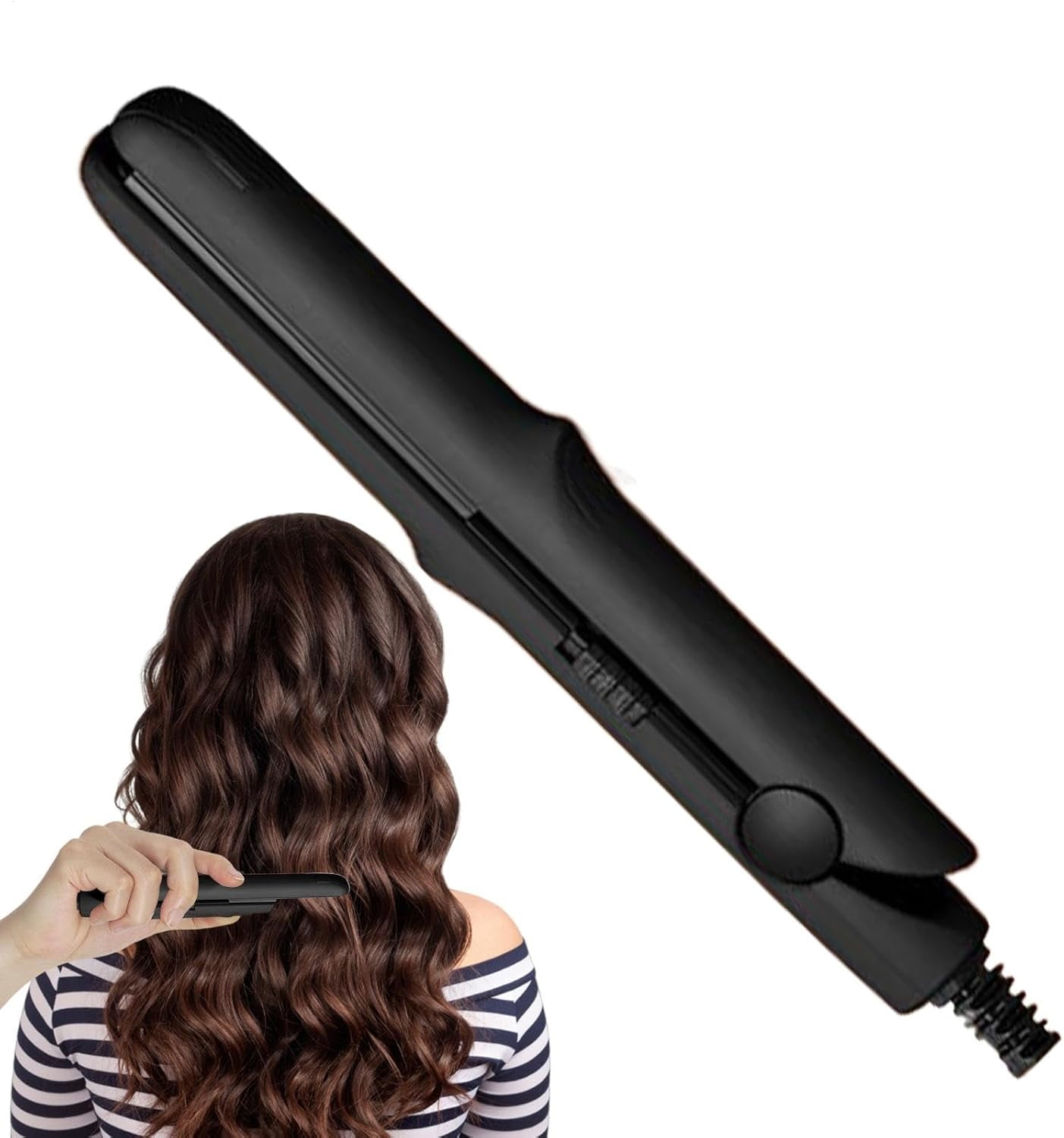2025 2-in-1 Cordless Curling Wand & Straightener - Rechargeable Ceramic ...