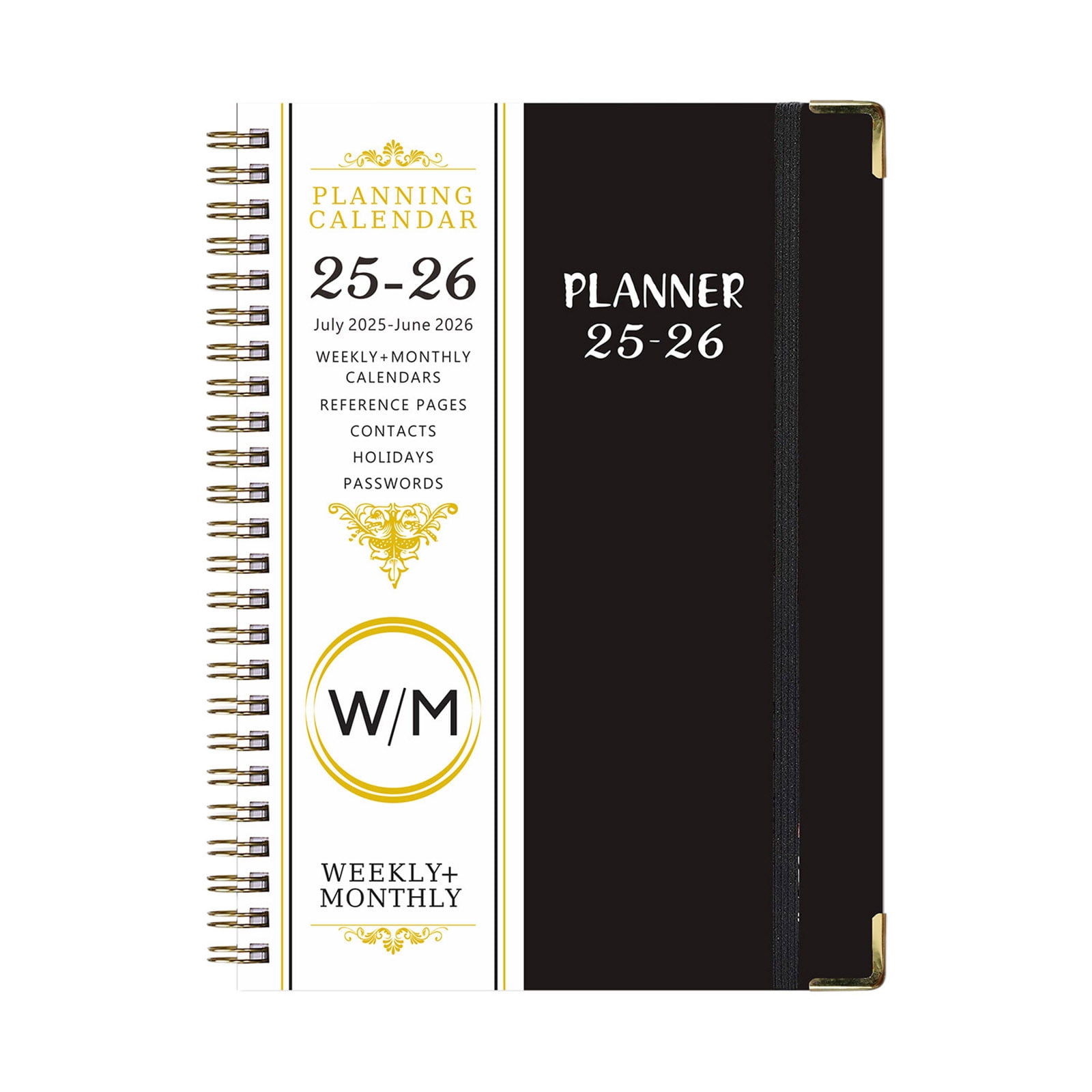 2025-2026 A5 English Planner Notebook – Monthly Calendar with Dividers ...