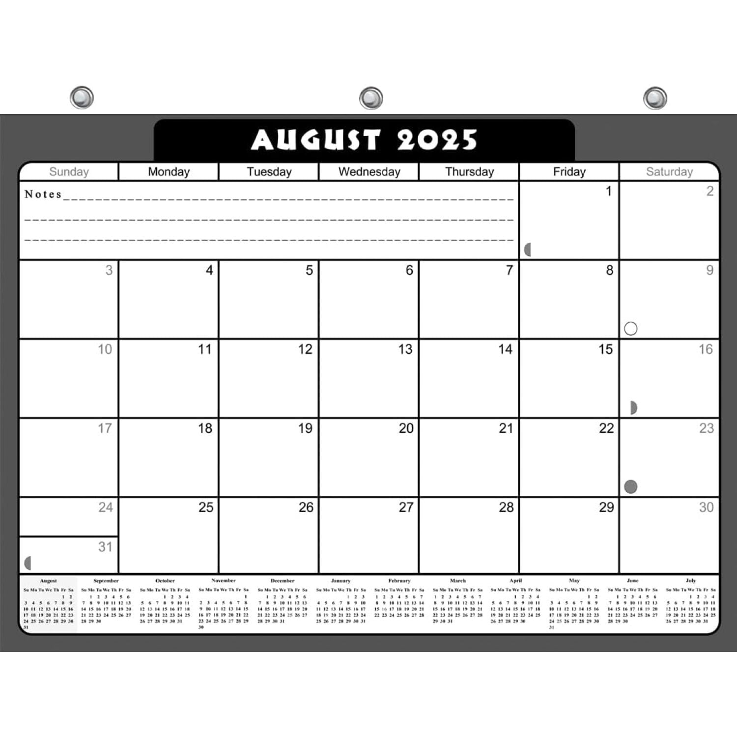 2025-2026 Academic Year 12 Months Student Calendar/College Planner for ...