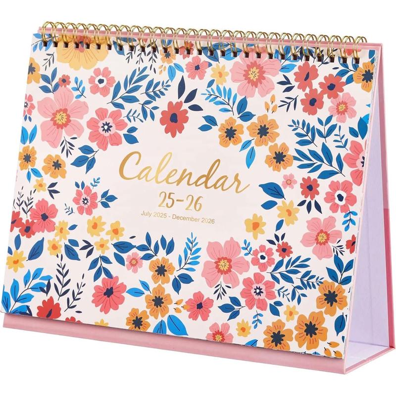 2025-2026 Desk Calendar - Jul 2025 – Dec 2026, Standing Flip Calendar ...