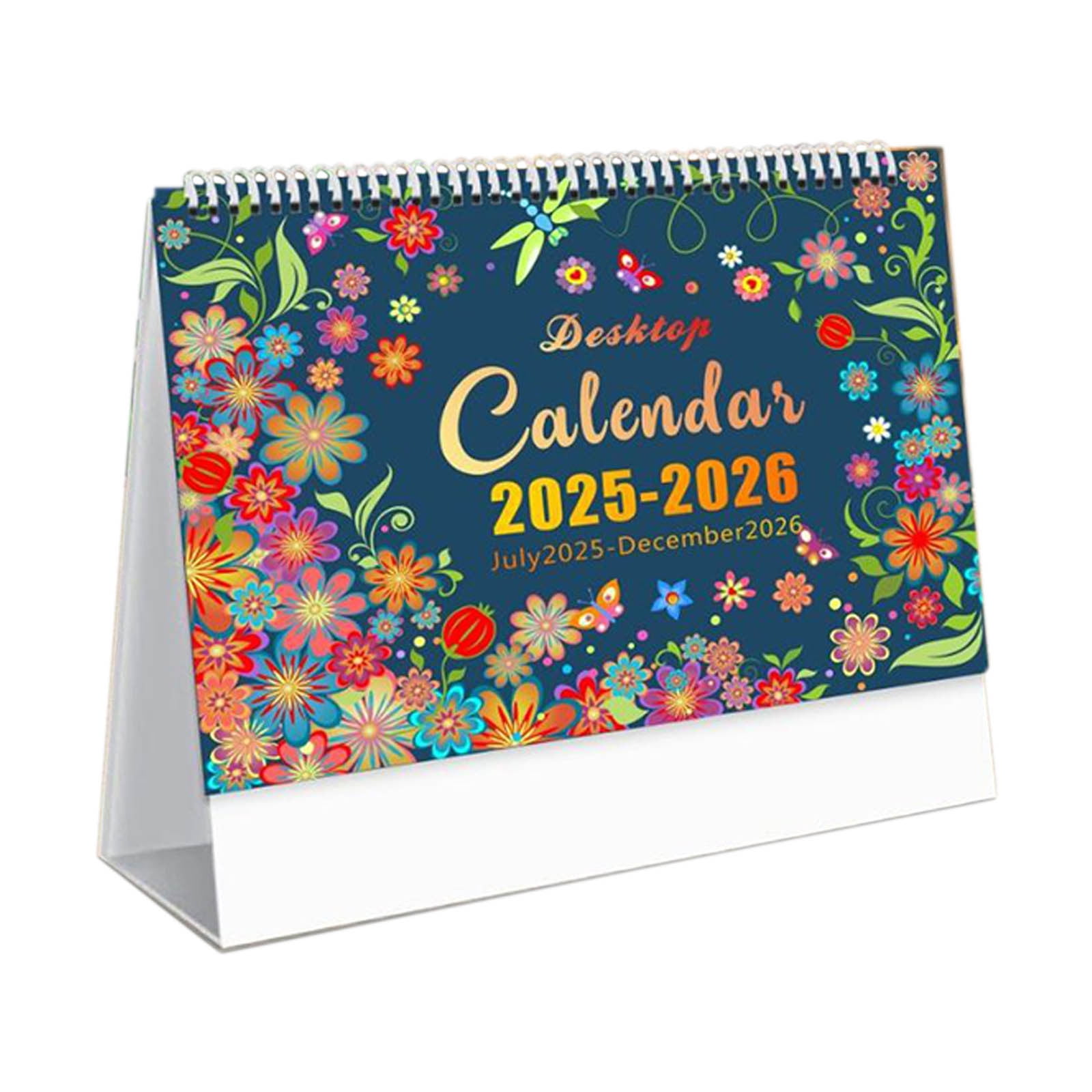 2025-2026 Desk Calendar Monthly | July 2025–December 2026 | English ...