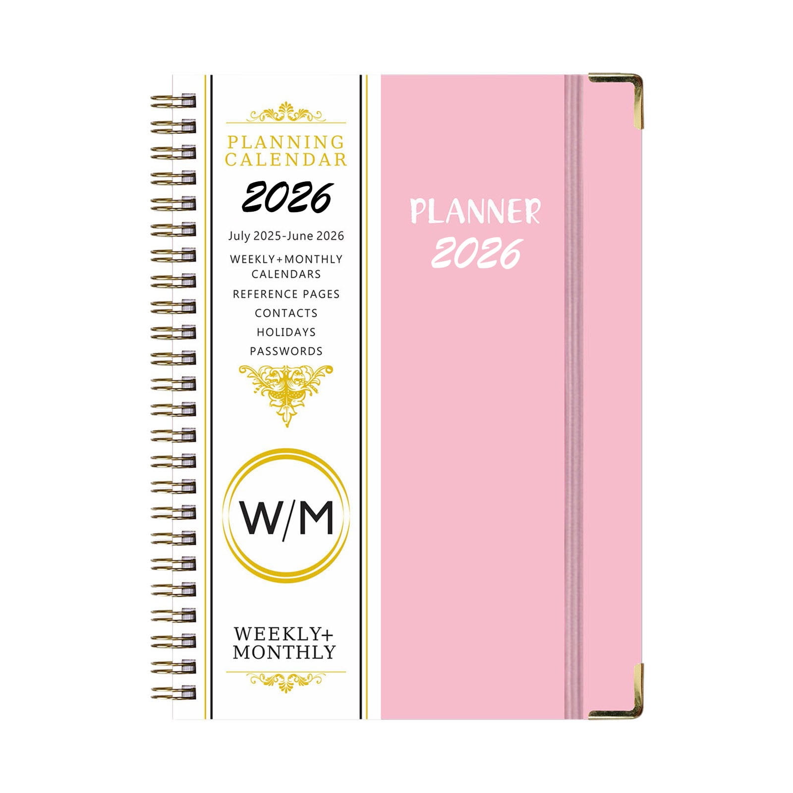 2025-2026 English Schedule Plan Notebook, Monthly Planner with Dividers ...