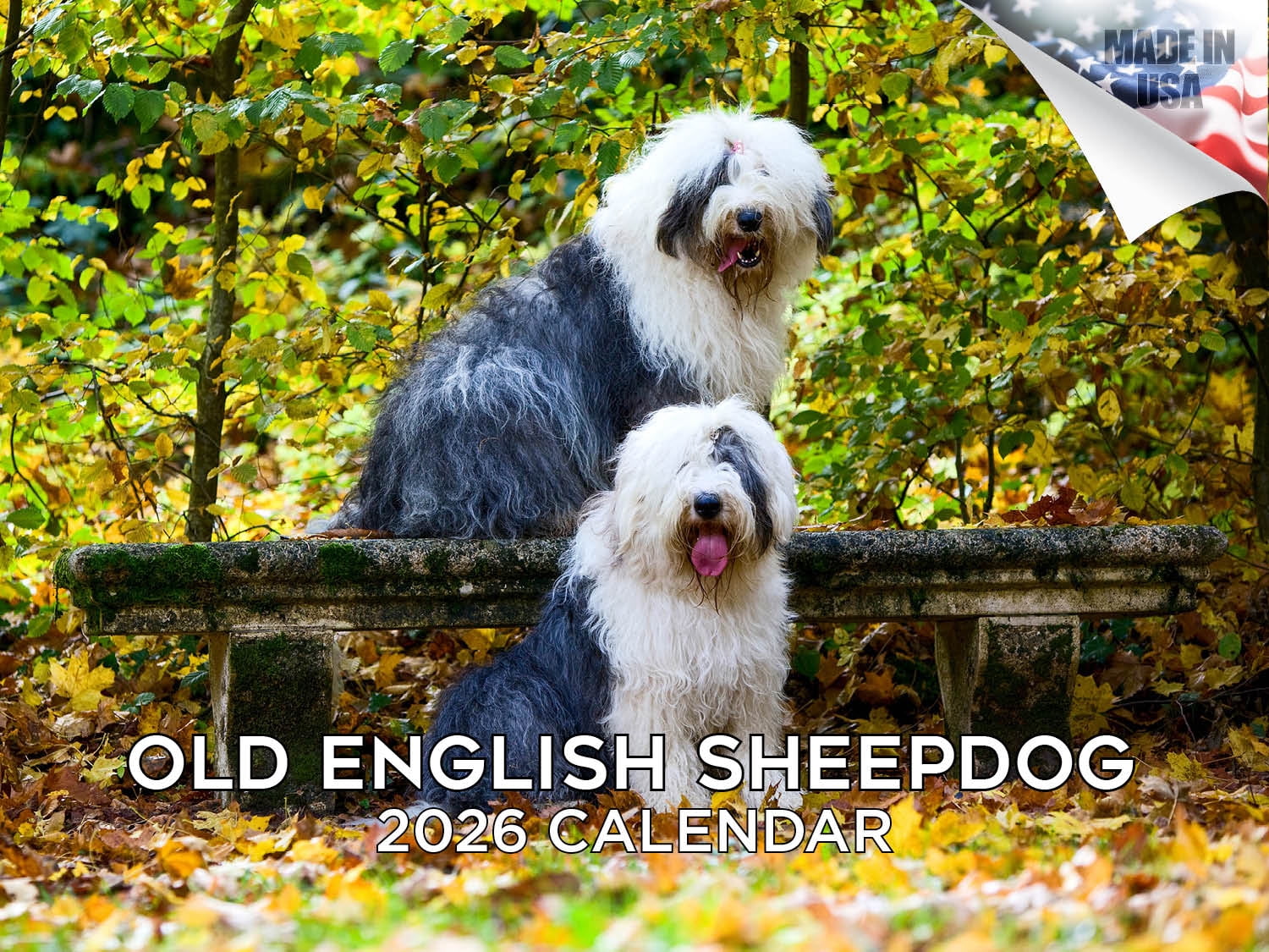 2025 2026 Old English Sheepdog Calendar - Dog Breed Monthly Wall ...