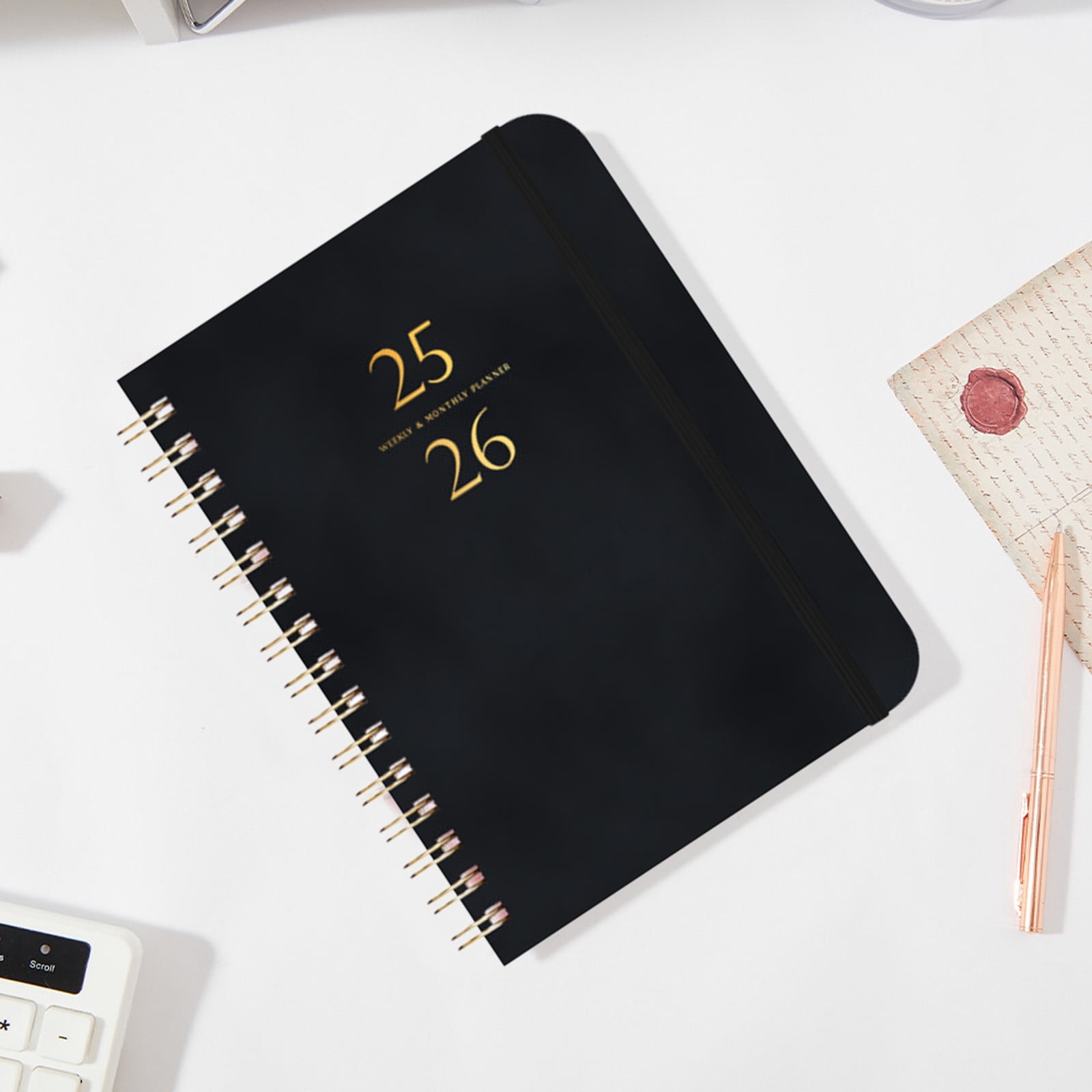 2025-2026 Planner, A5 Schedule Organizer with Date Notes, Faux Leather ...