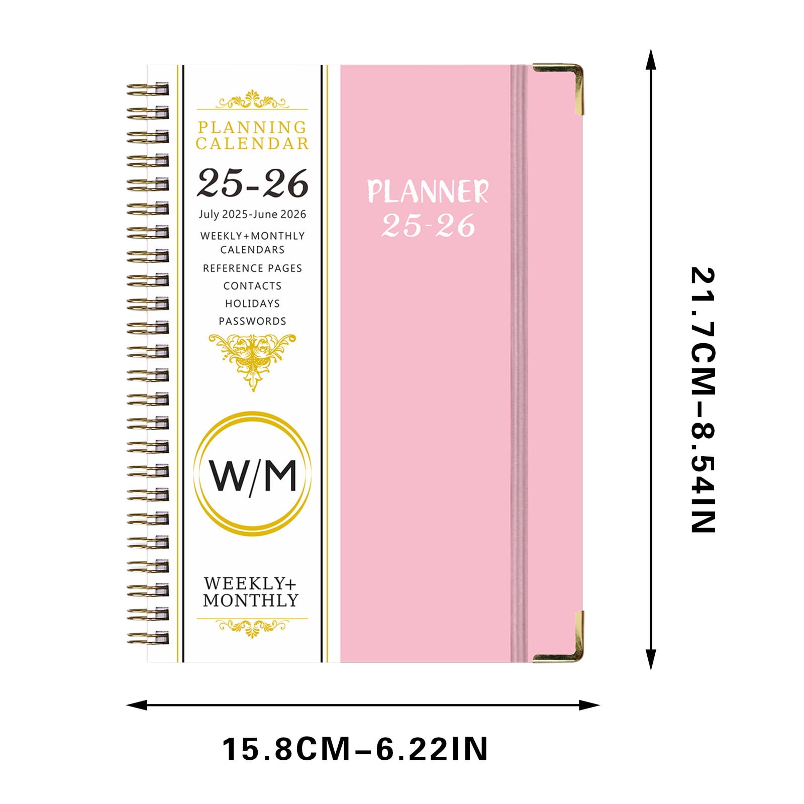 2025-2026 Planner - A5 Weekly & Monthly Planner Spiral Bound, July ...