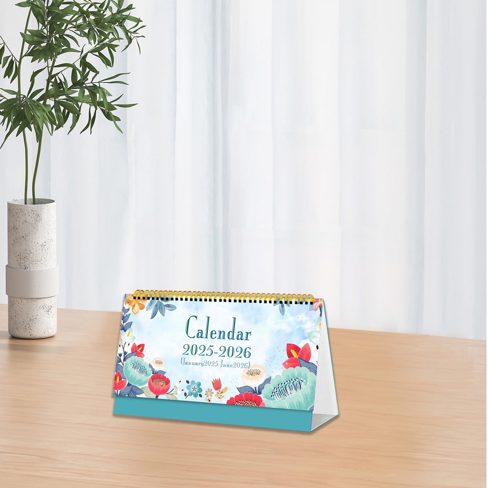 2025 -2026 Standing Desk Calendar,Small Floral Printed Stand Up ...