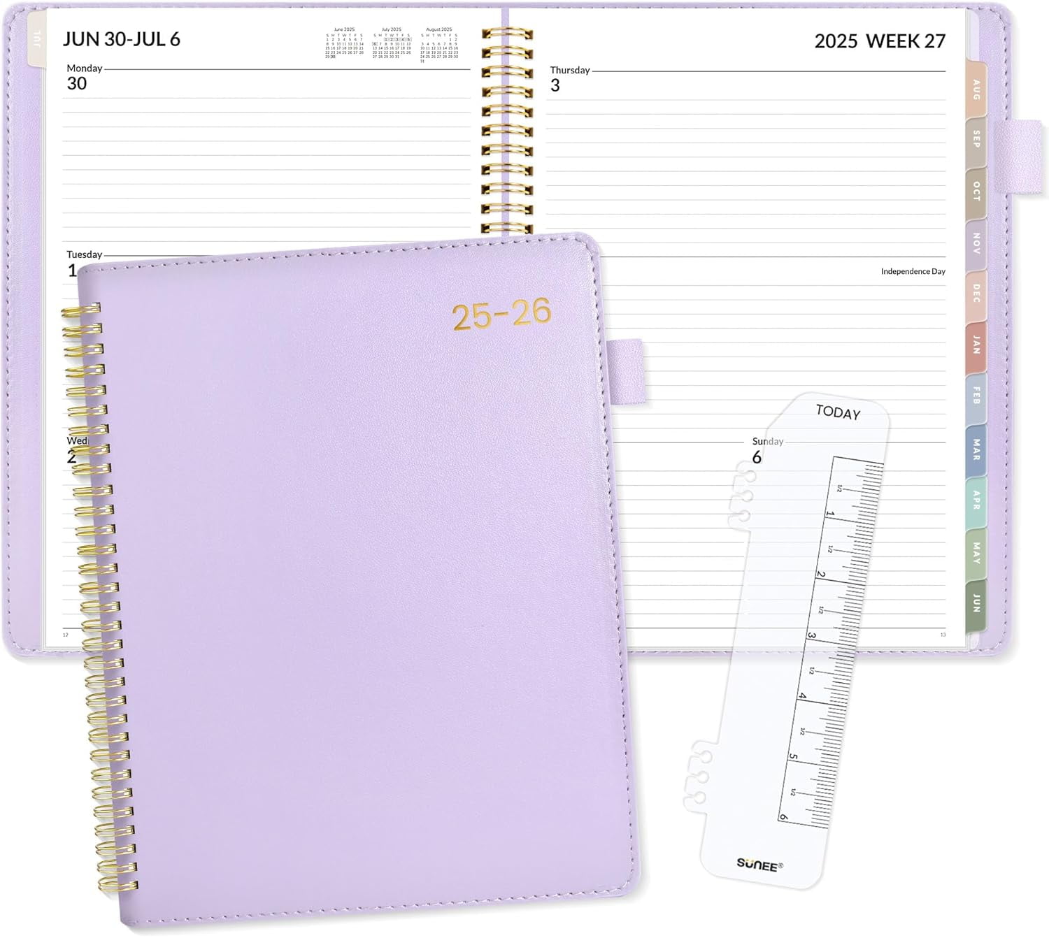 2025-2026 Weekly & Monthly Planner 6.4"x8.5" - 12 Month (July 2025 ...