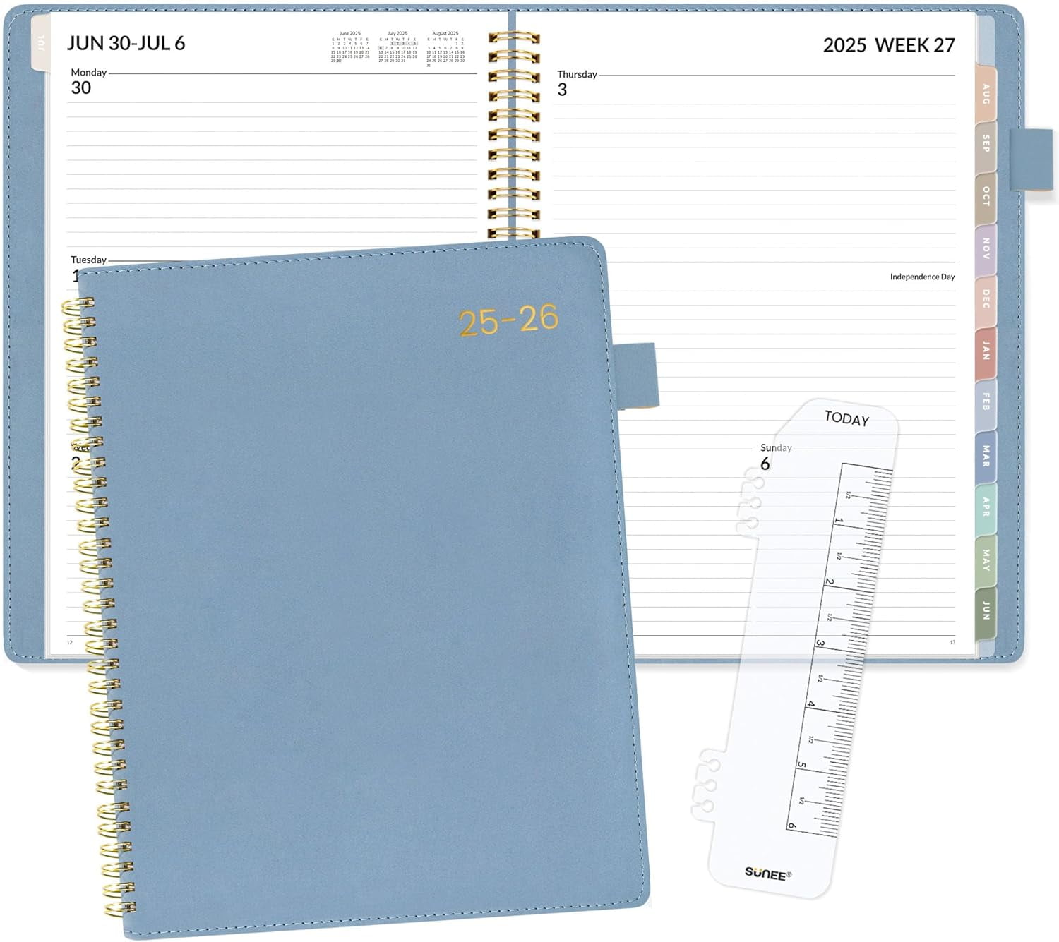 2025-2026 Weekly & Monthly Planner 6.4"x8.5" - 12 Month (July 2025 ...