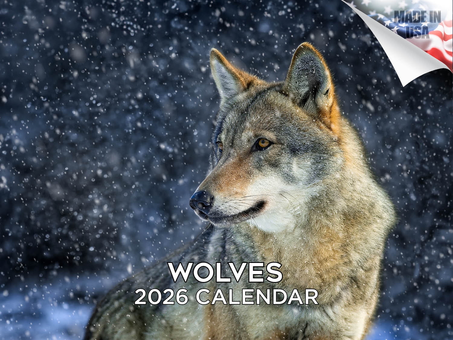 2025 2026 Wolves Calendar - Wildlife Monthly Wall Calendar - 12 x 18 ...