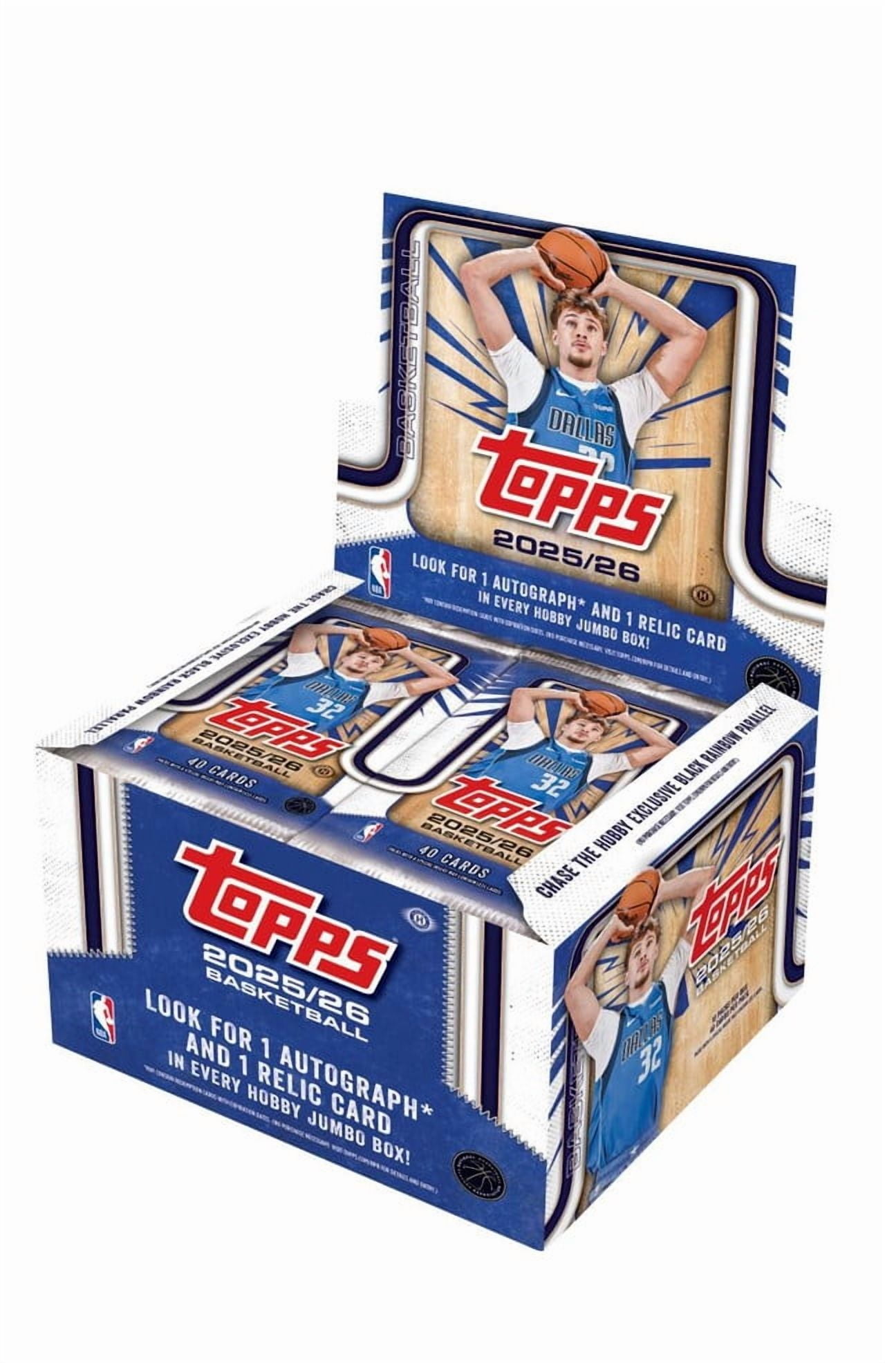 Topps, Basketball Jumbo Hobby Box, 2025/26, 10 packs per box - Walmart.com