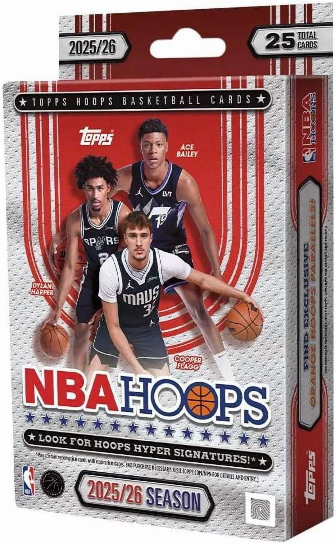 2025-26 Topps NBA Hoops Basketball Trading Card Hanger Box - Walmart.com