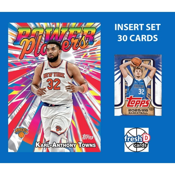 2025-26 Topps NBA Power Players Complete Set Cooper Flagg Wembanyama ...