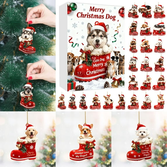 2025 2D Advent Calendar Set Featuring 24 Boots With Realistic -Sided ...
