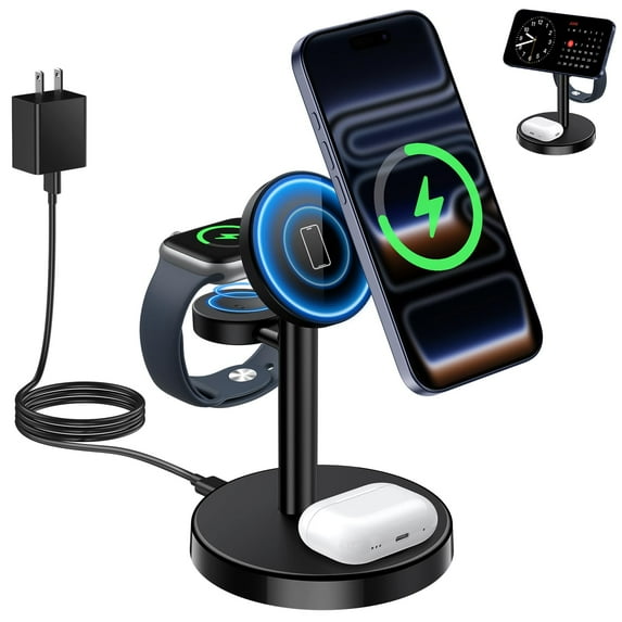 2025 3 in 1 Wireless Charging Station Compatible with MagSafe, 15W Fast ...