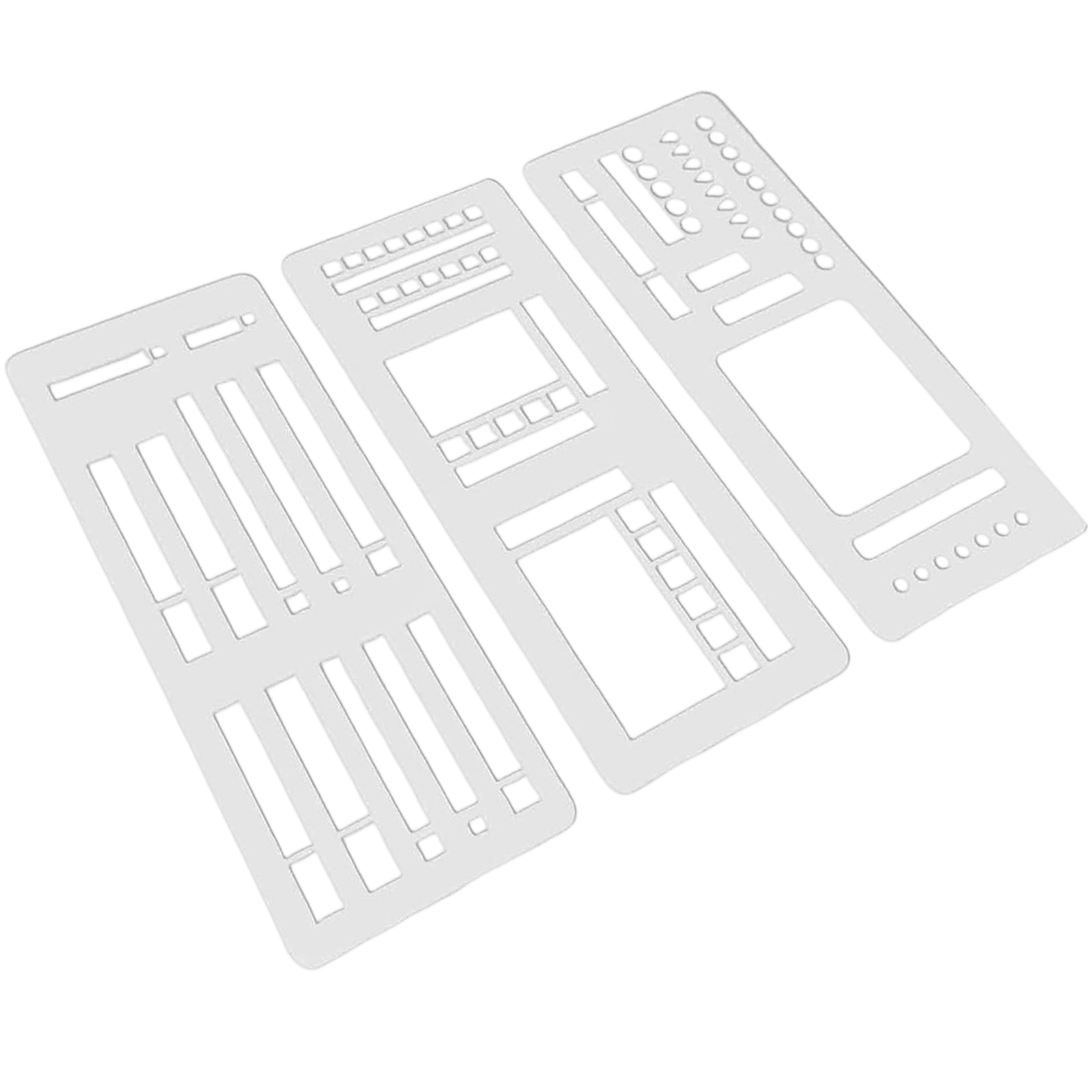 2025 3-Pack Stencils Drafting everyday Tools,Handmade Flexible Record ...