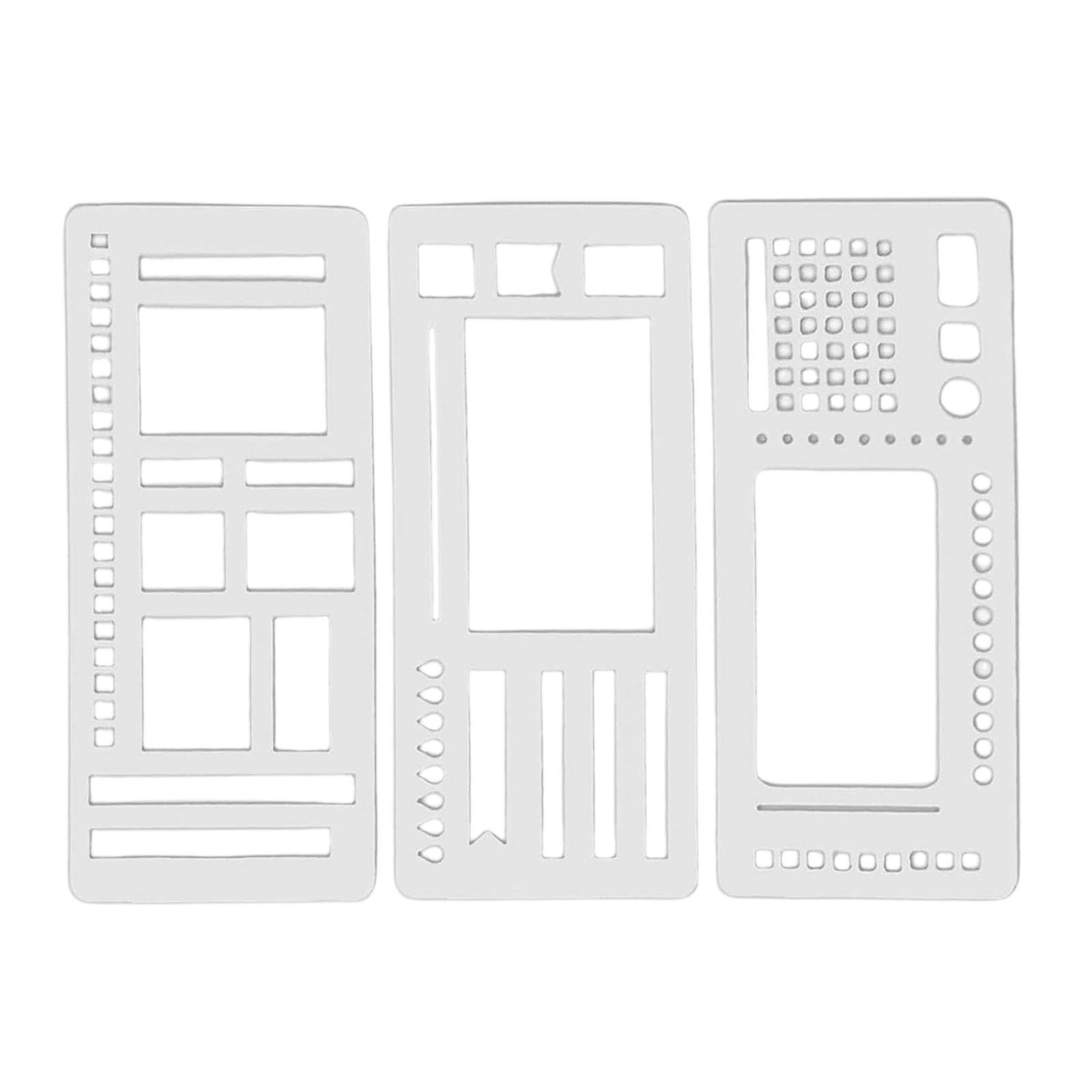 2025 3-Pack Stencils Drafting everyday Tools,Handmade Flexible Record ...