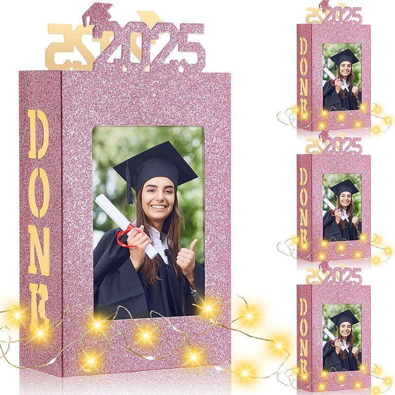 2025 4 Sets of Graduation Table Decorations Photo Centerpieces for ...