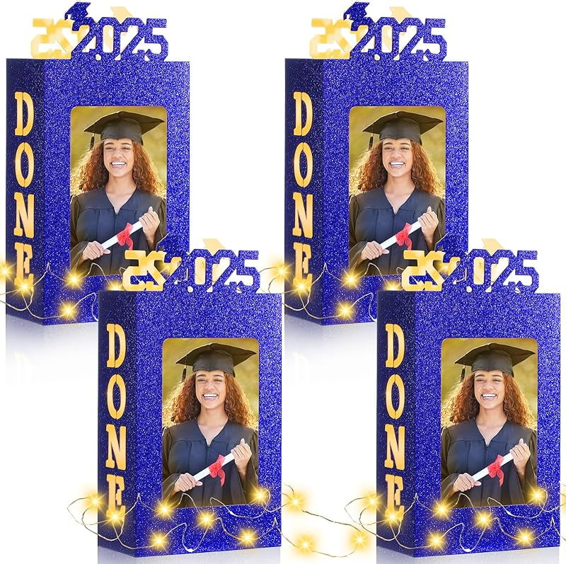 2025 4 Sets of Graduation Table Decorations Photo Centerpieces for ...