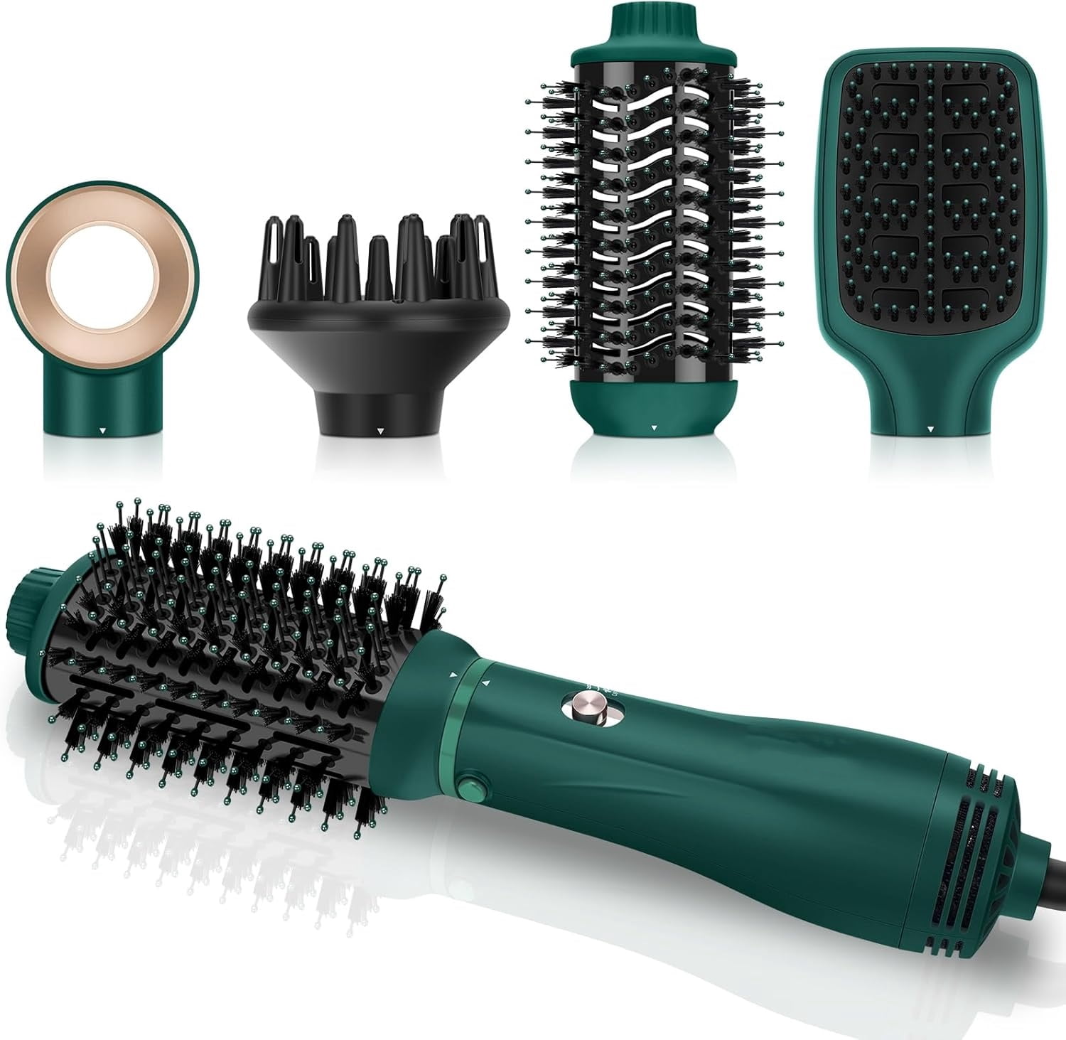 2025 4-in-1 Detachable Hair Dryer Brush - Ionic Styler with Titanium ...