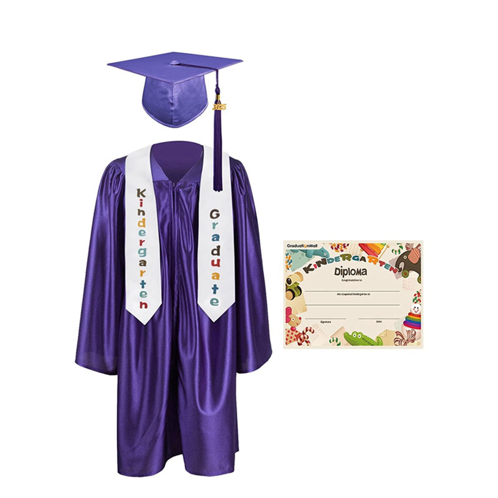 2025 5-in-1 Kindergarten Graduation Cap and Gown, Kindergarten Easy ...