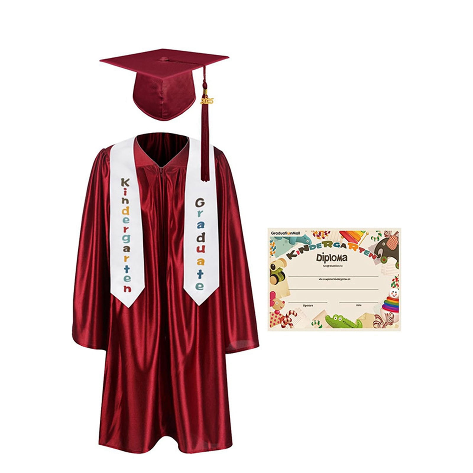 2025 5-in-1 Kindergarten Graduation Cap and Gown, Kindergarten Easy ...