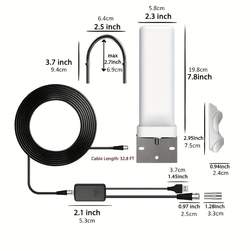 2025 8000+ Mile Range 4K Digital TV Antenna | USB-Powered | Indoor ...