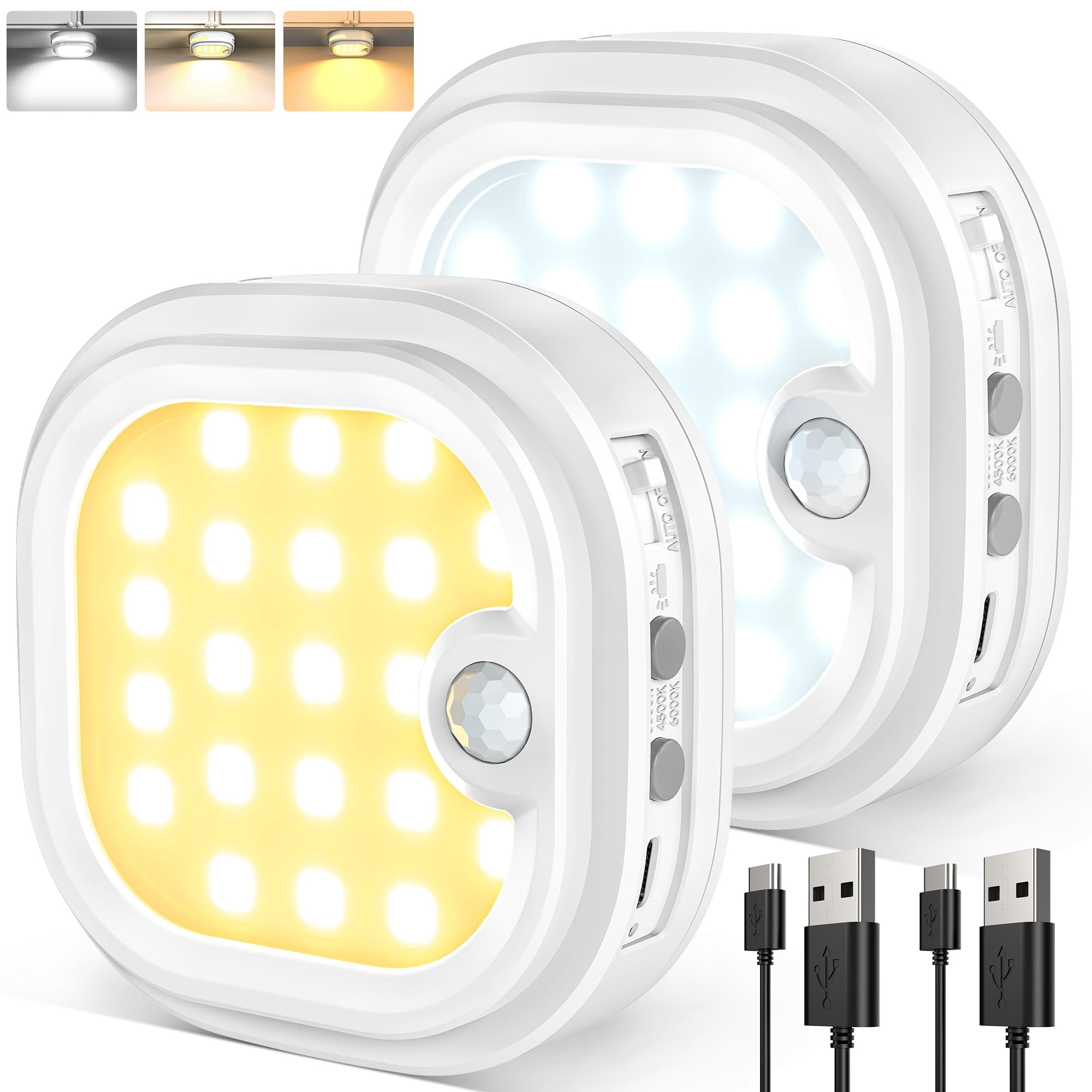 2025 9 Modes Battery Powered Closet Lights Wireless Magnetic Motion ...