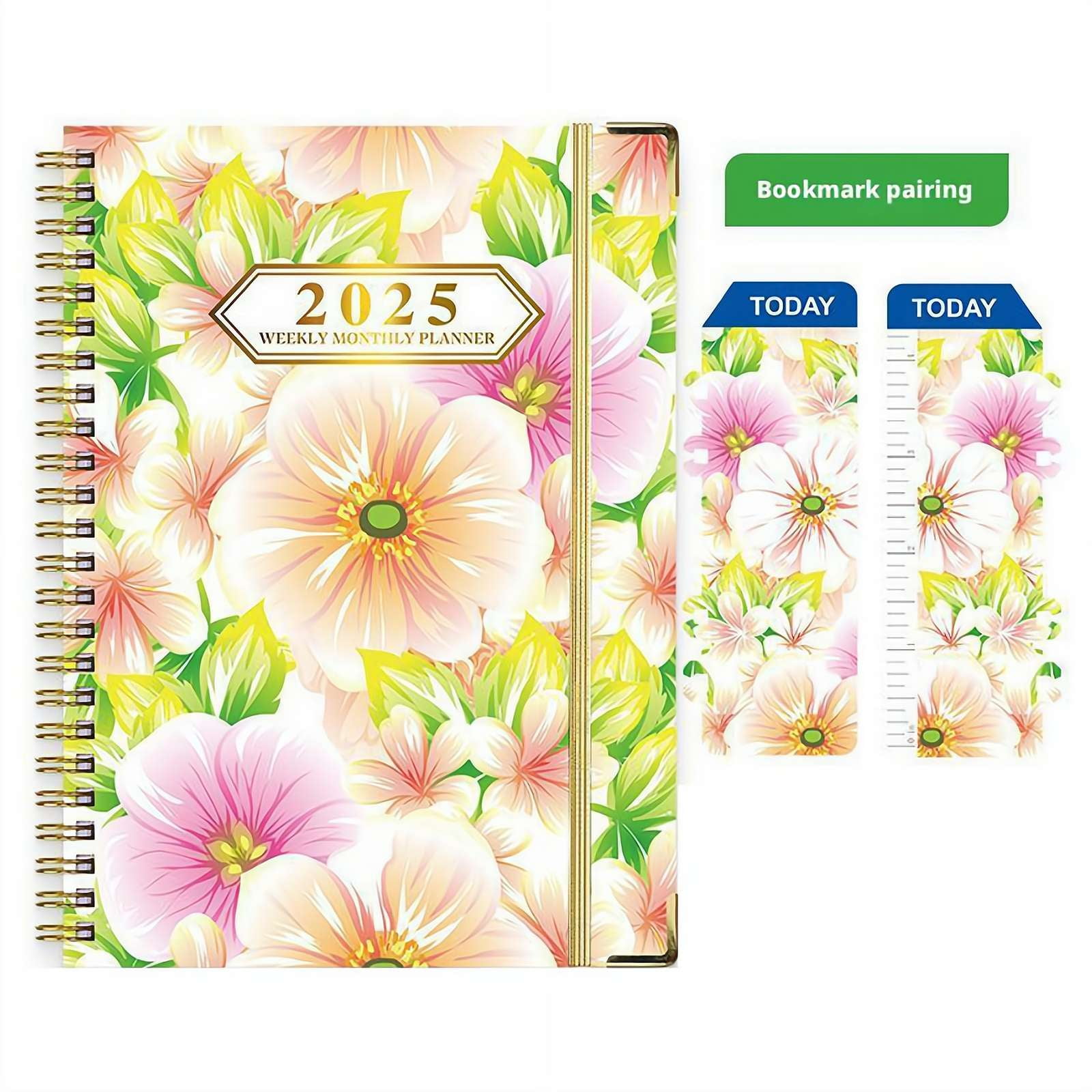 2025 A5 Spiral Notebook - Weekly Planner & Fitness Tracker, English ...