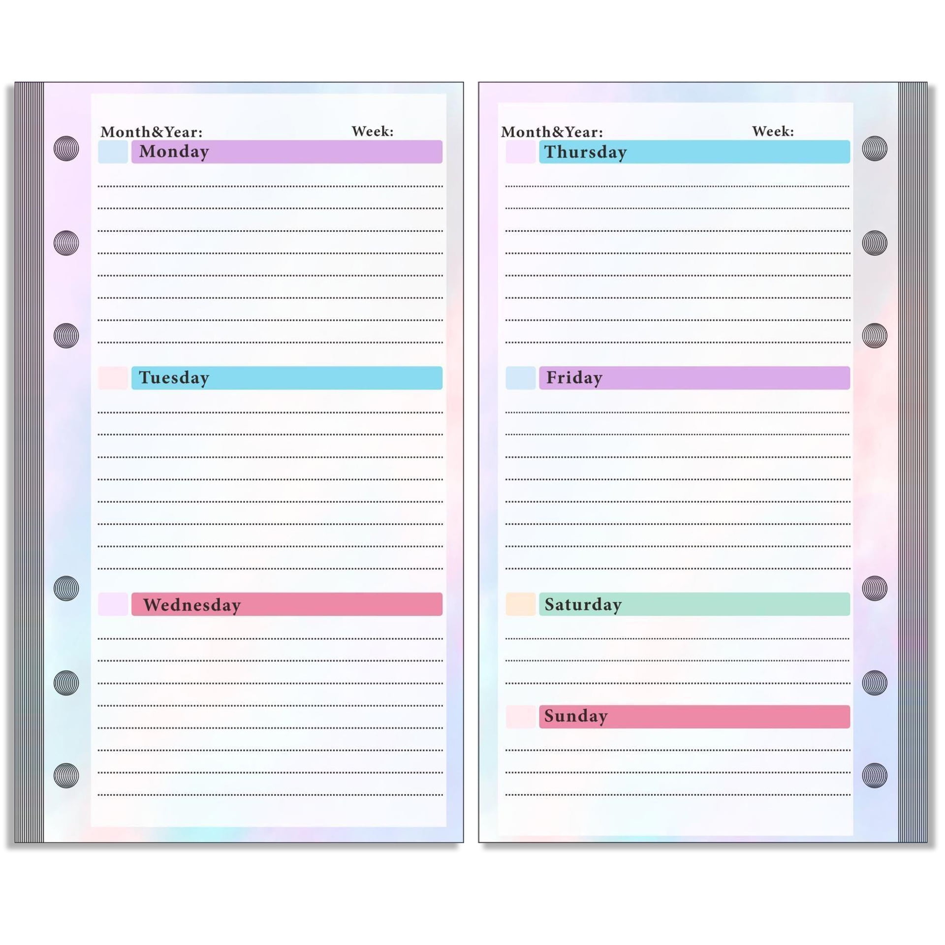 2025 A6 Budget Page, Loose Leaf Notebook Charging, Spiral Folder, Inner ...