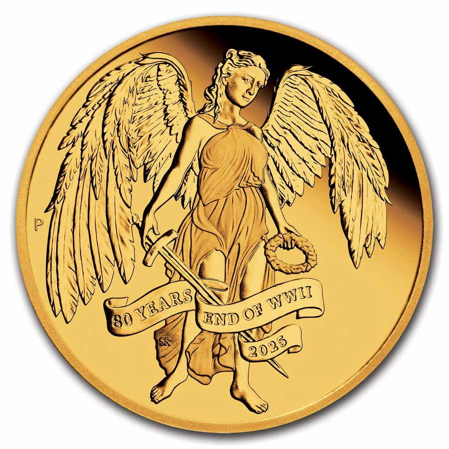 2025 AUS 1/4 oz Gold 80th Ann. End of WWII Winged Victory Proof ...