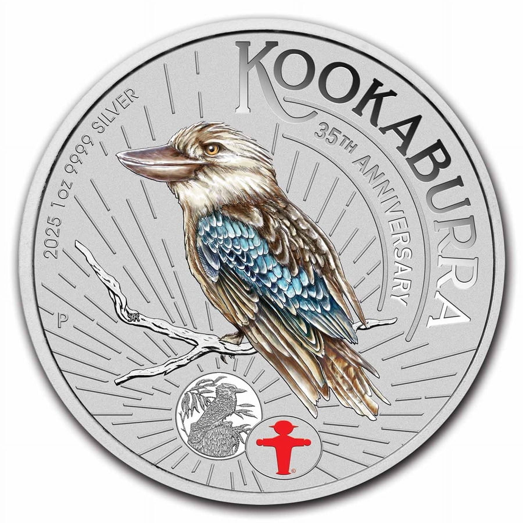 2025 AUS 1 oz Silver Colorized Kookaburra BU (World Money Fair ...