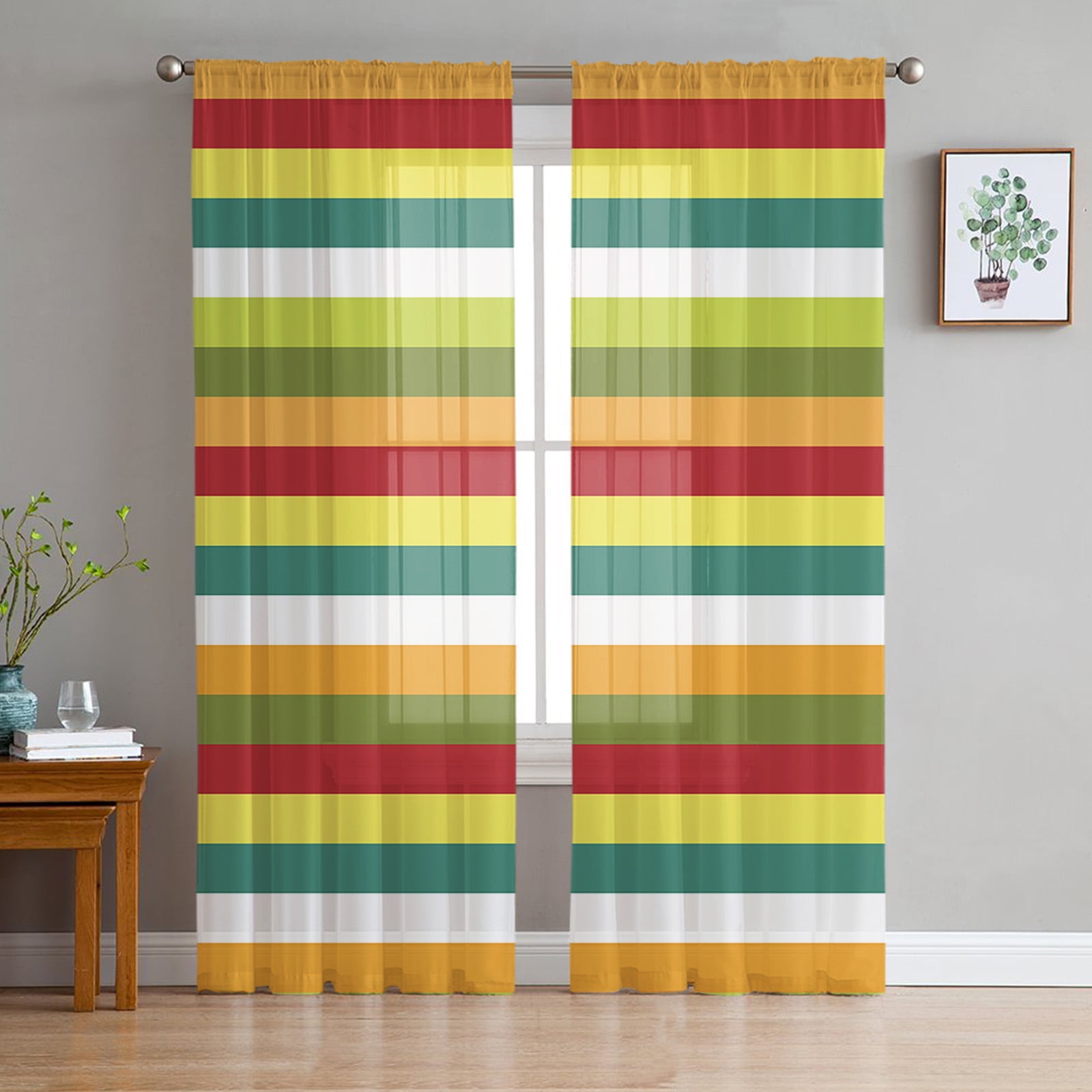 2025 Accessories Room Living Stripes Modern Transparent Window For ...