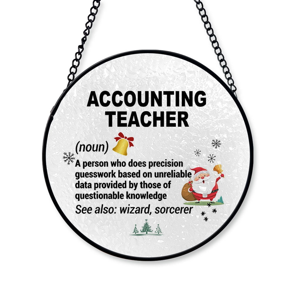 2025 Accounting Teacher Stained Glass Window Hanging Christmas 2025 ...