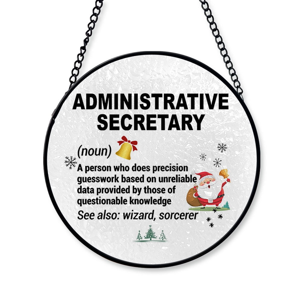 2025 Administrative Secretary Stained Glass Window Hanging Christmas ...
