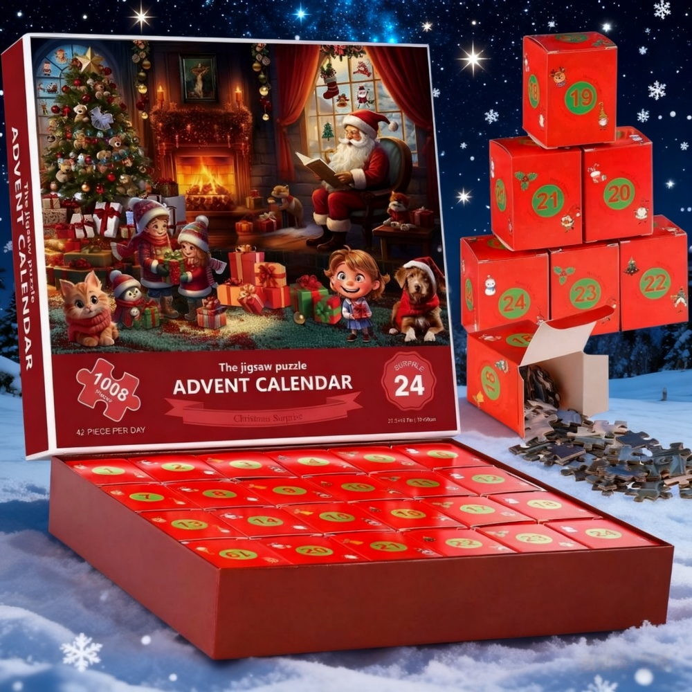 2025 Advent Calendar: 1008 Pieces Christmas Jigsaw Puzzle - Advent ...