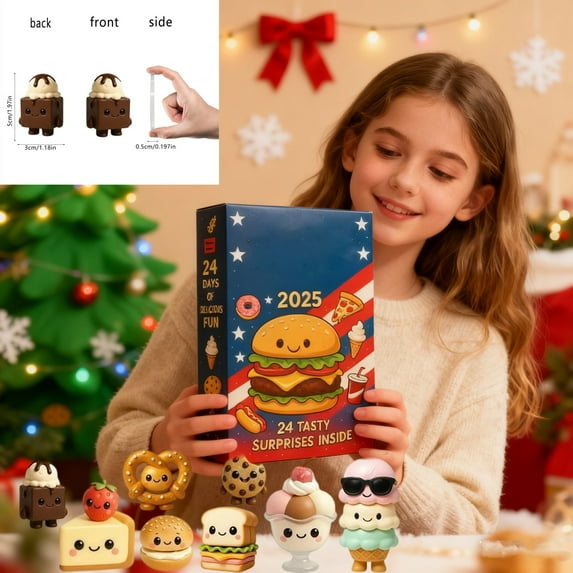 2025 Advent Calendar, 24 Days of Cute Mini Food Surprises, Christmas ...