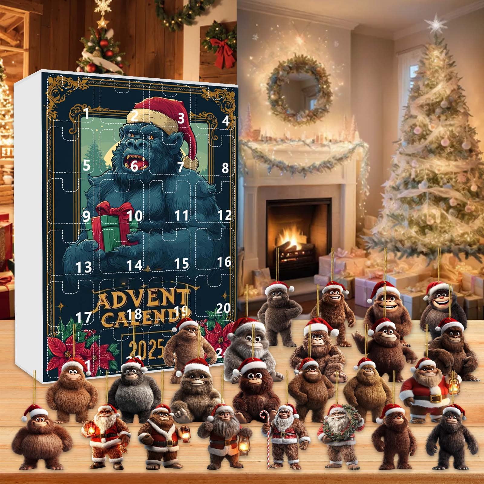 2025 Advent Calendar Ape - 24 Days Christmas Countdown Set with 2D Ape ...