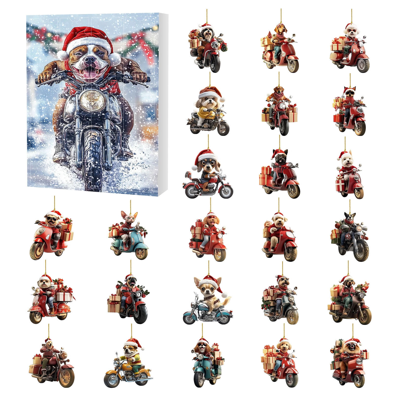 2025 Advent Calendar Festive Countdown Set with Collectible Pendants 24 ...