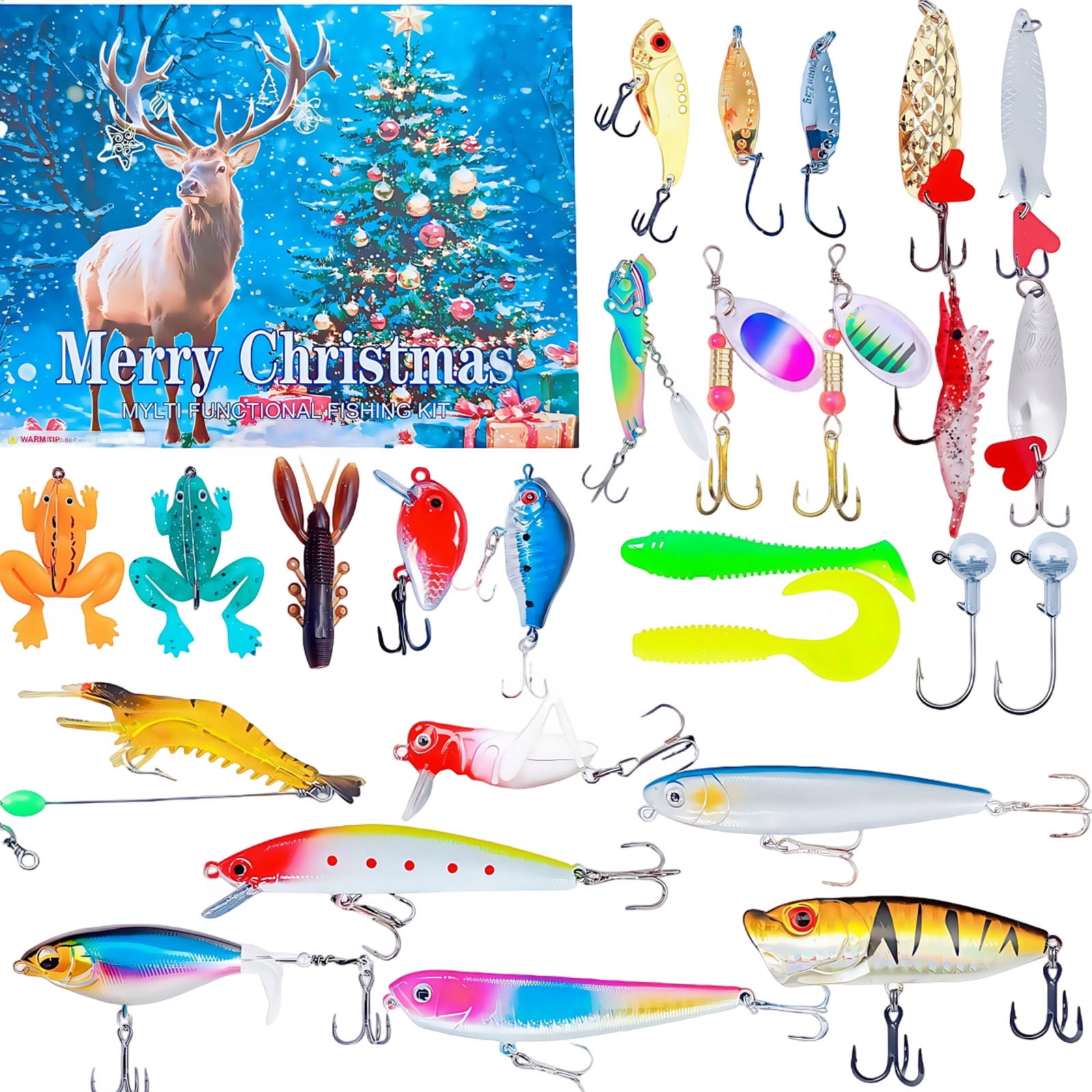2025 Advent Calendar Fishing Lure for Man Adult Teen - 24 Days ...