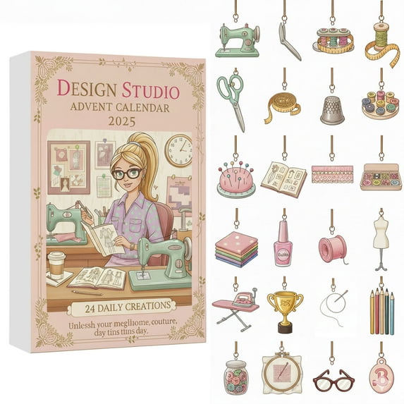 2025 Advent Calendar Set 24 Day Countdown with 2D Acrylic Charms for ...