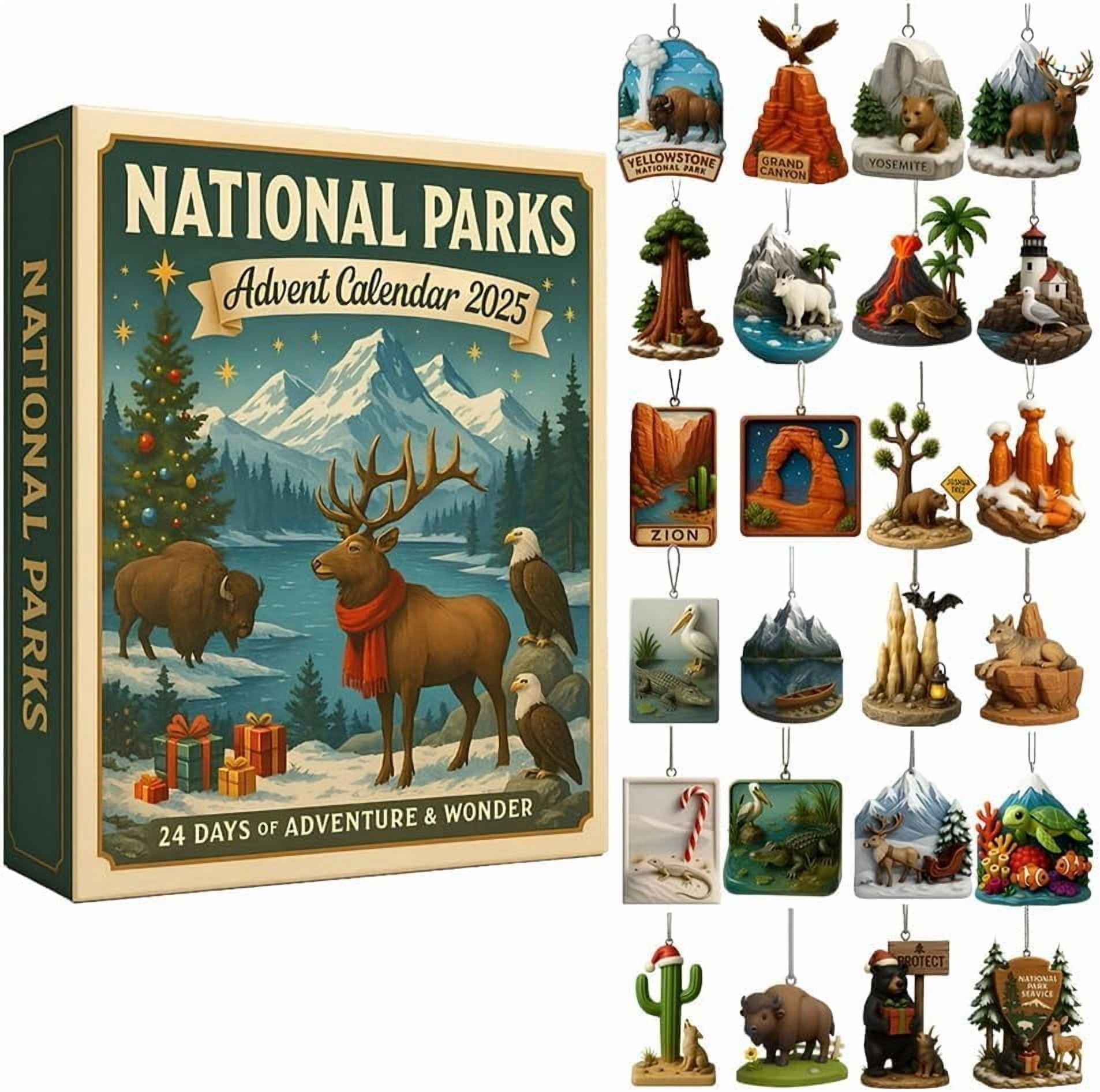 2025 Advent Calendar for Nature Lovers National Parks Themed Christmas ...