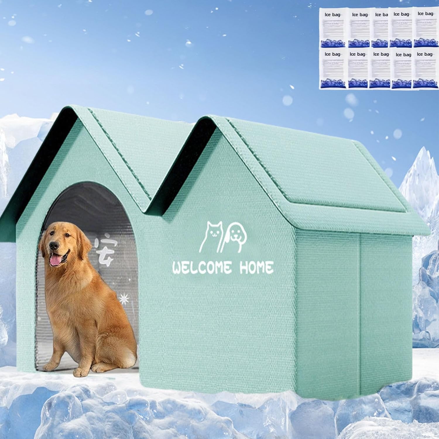 2025 Air Conditioned Dog House, Dog House with Ac, Foldable ...