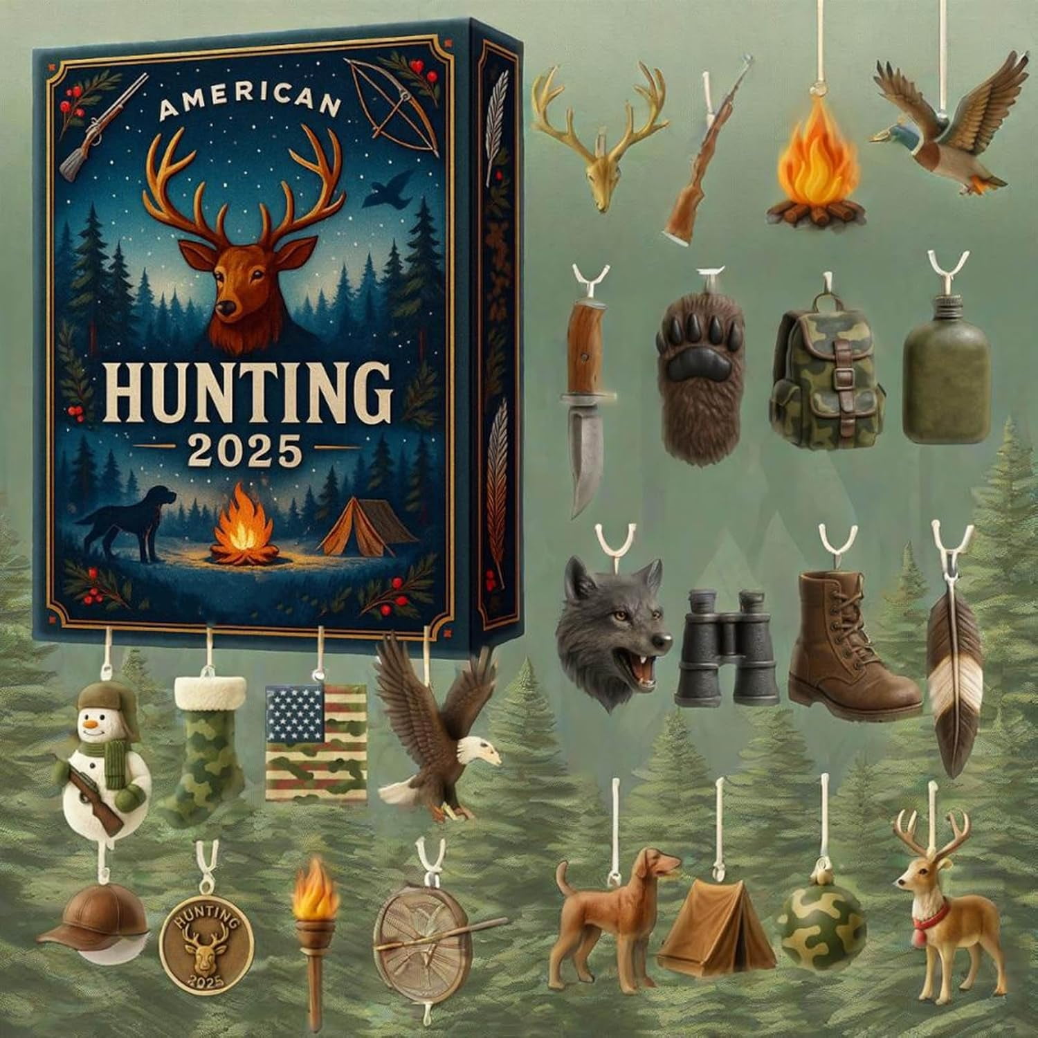 2025 American Hunting Advent Calendar, 24 Days of Hunting Themed ...