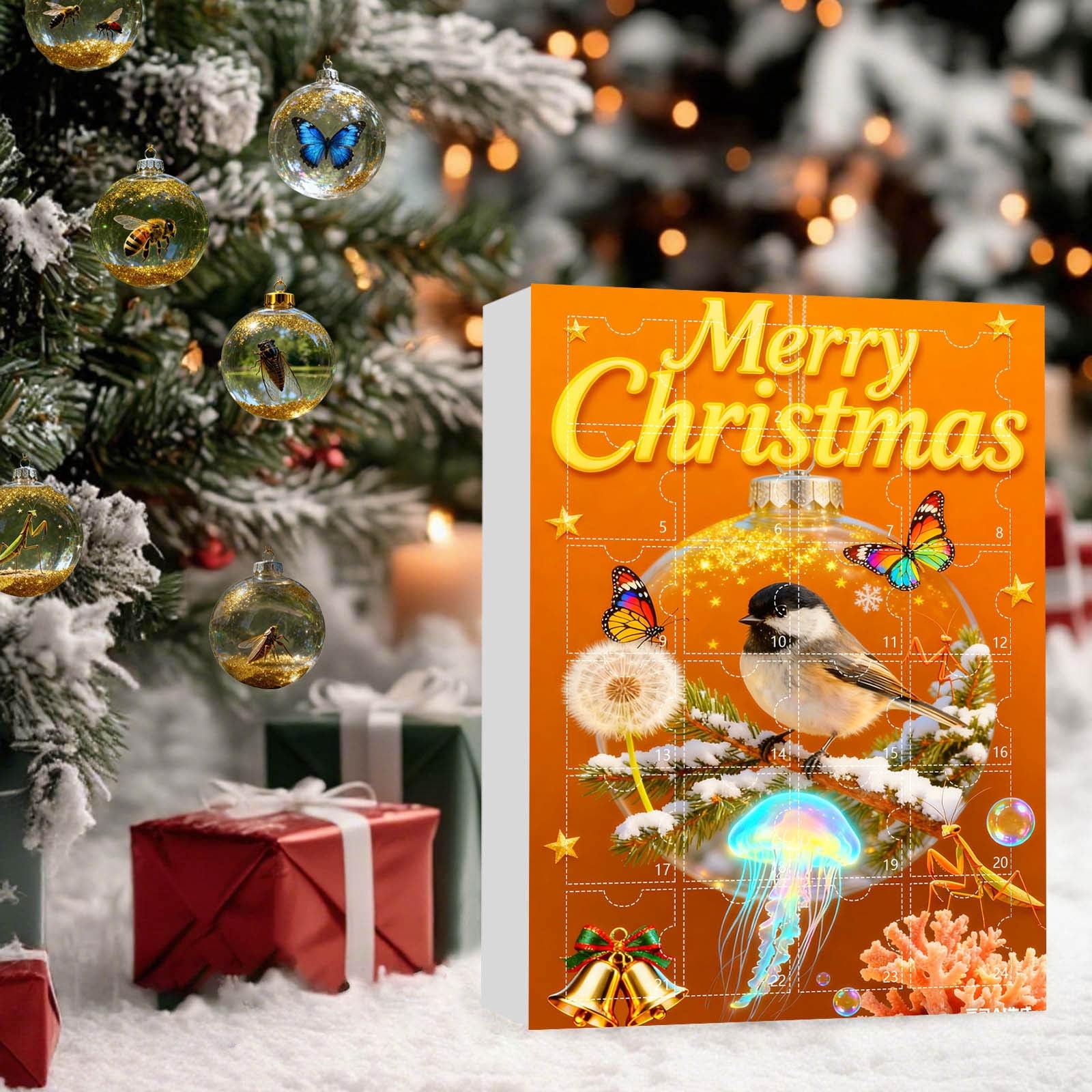 2025 Animal Advent Calendar with 24 Acrylic Ornaments, Nature Theme ...