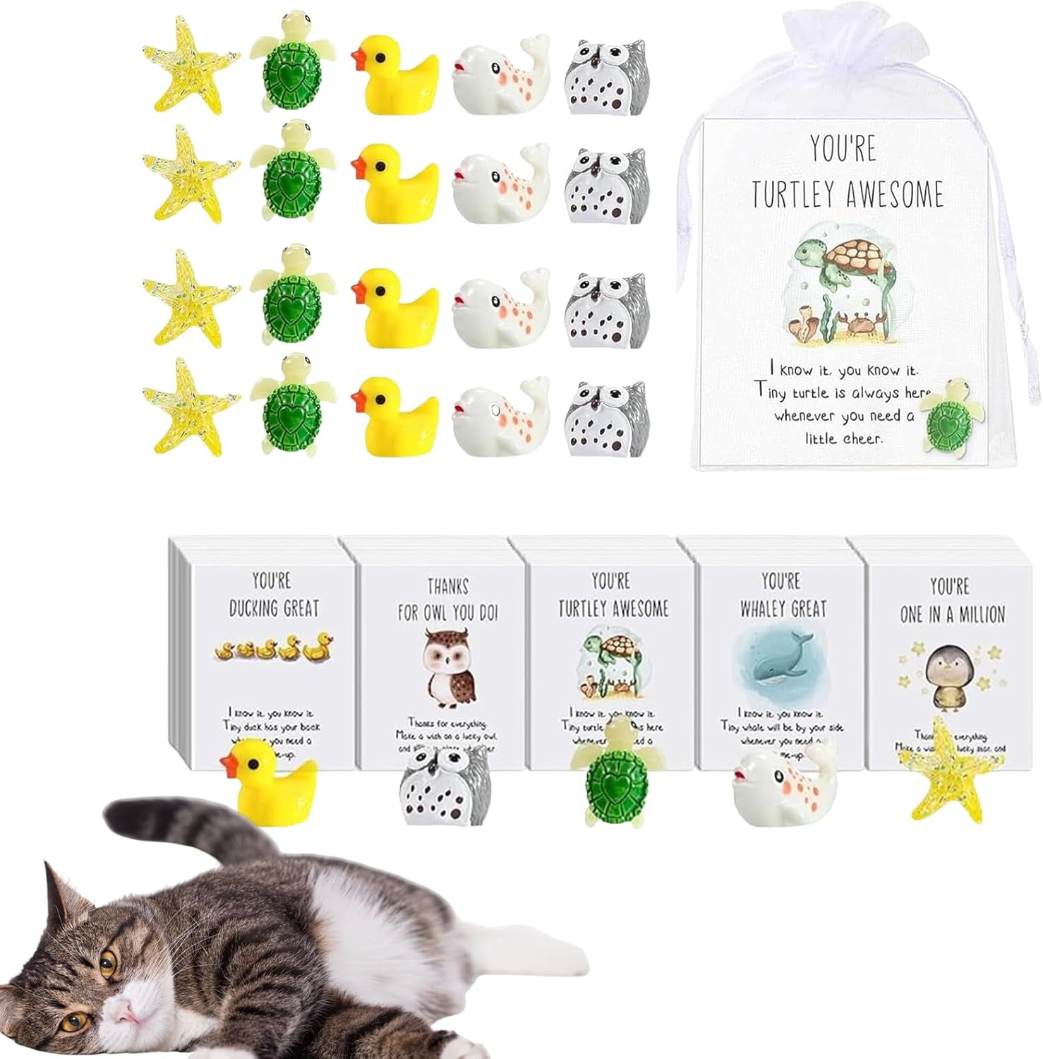 2025 Animal Pun Note Cards,Set Of 75 Animal Pun Note Cards,Funny Resin ...